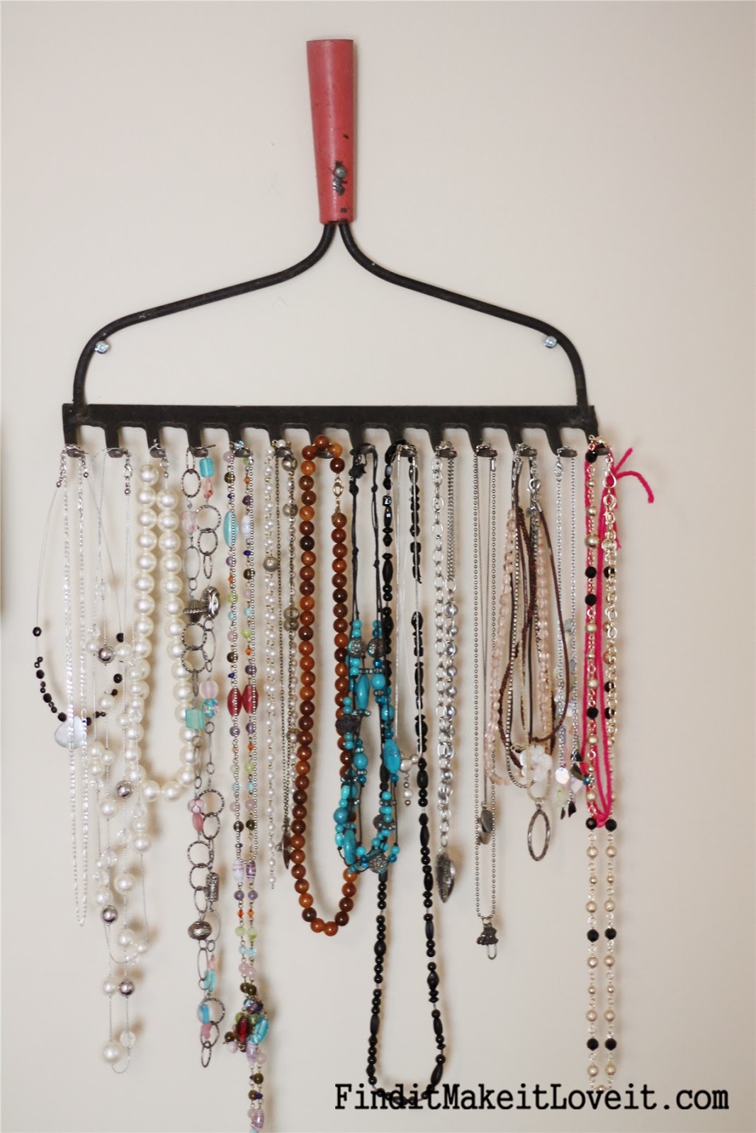 Rustic Rake Jewelry Organizer