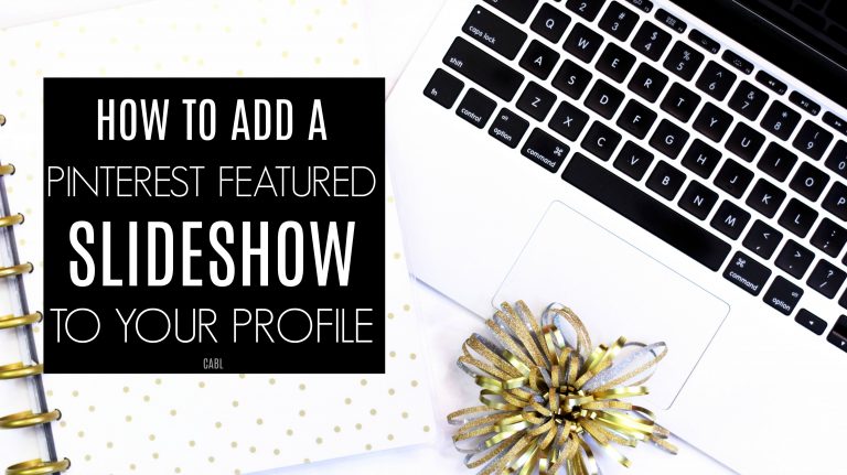 How To Add a Pinterest Featured Slideshow To Your Profile