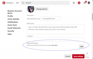 How To Add a Pinterest Featured Slideshow To Your Profile