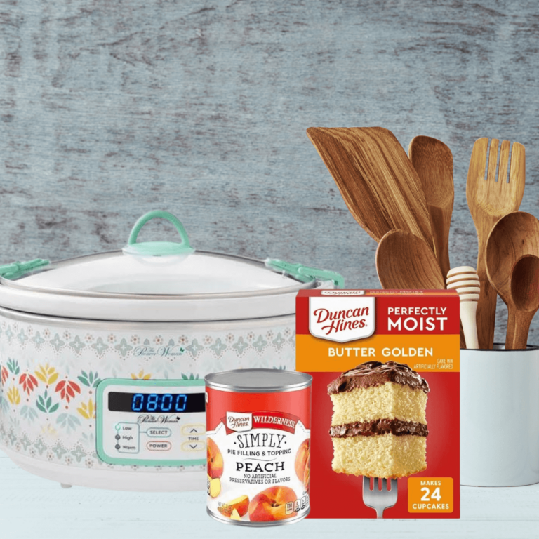 3 Ingredient Crockpot Peach Dump Cake Magic